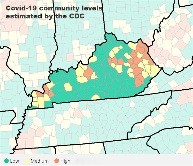 CDC says the Covid-19 risk level is high in 19 Kentucky counties and ...