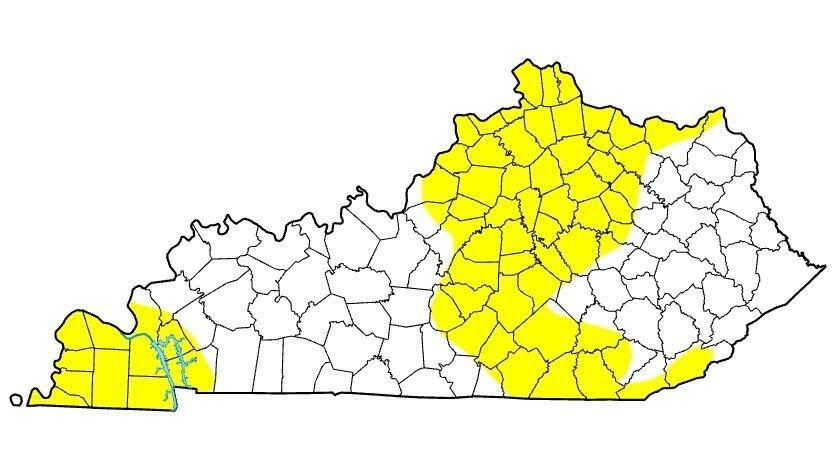 Half of Kentucky in ‘abnormally dry’ category on drought map ...